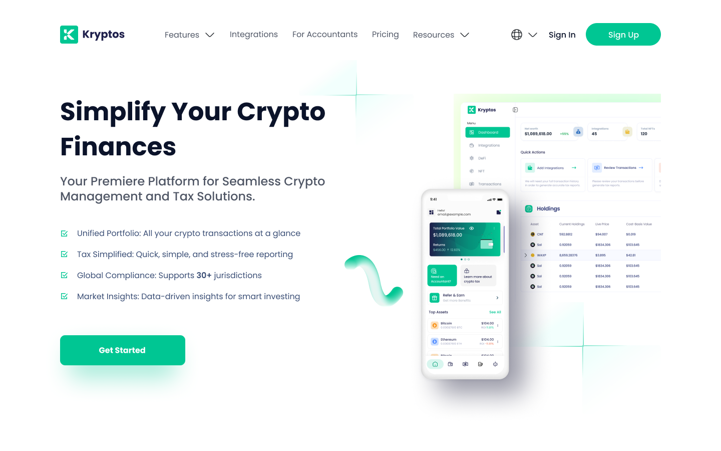Kryptos → Free Crypto Tax Software | Maximize Savings | Portfolio Management